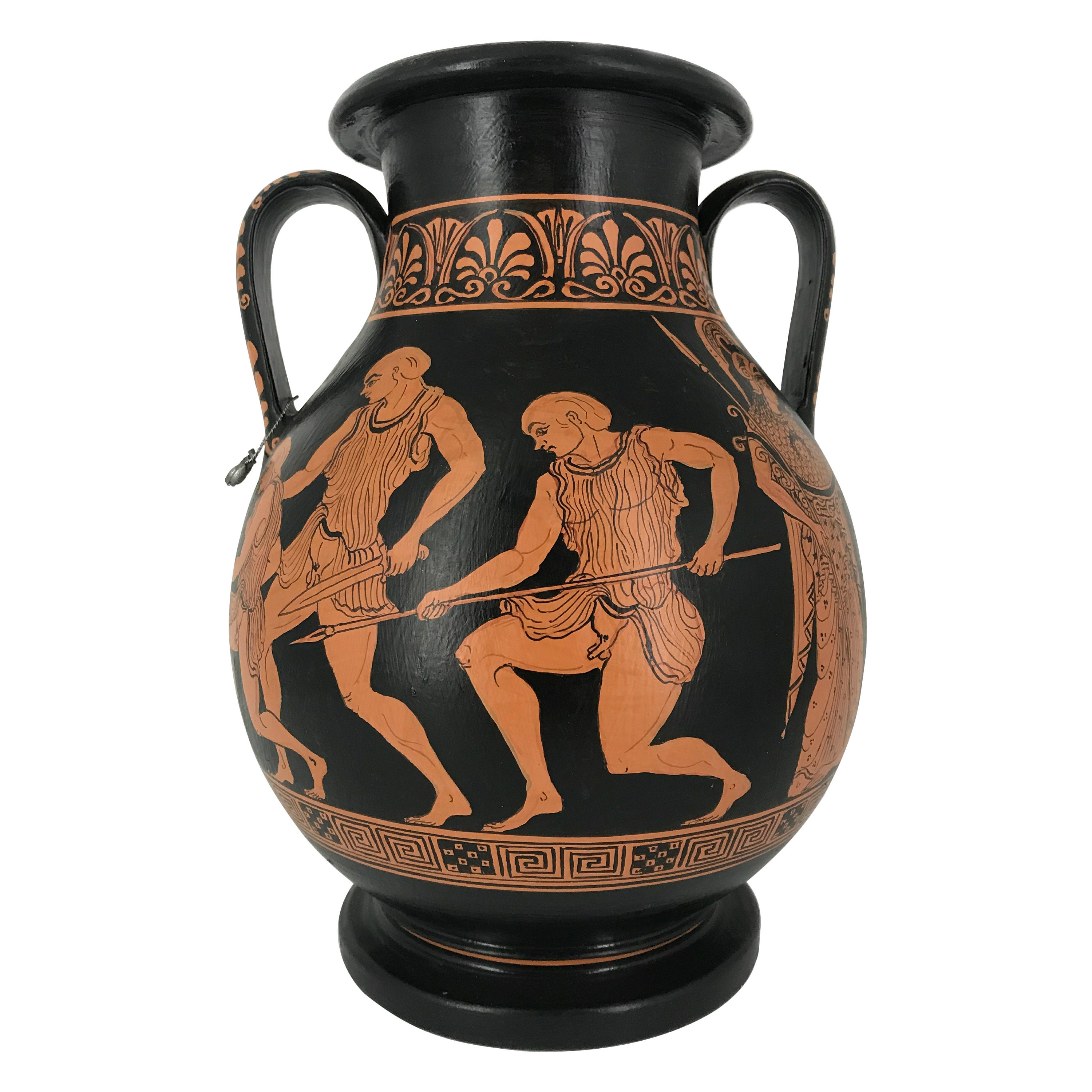 Red Figure Pottery Ancient Greek Museum Replica Terracotta Ceramic Art ...