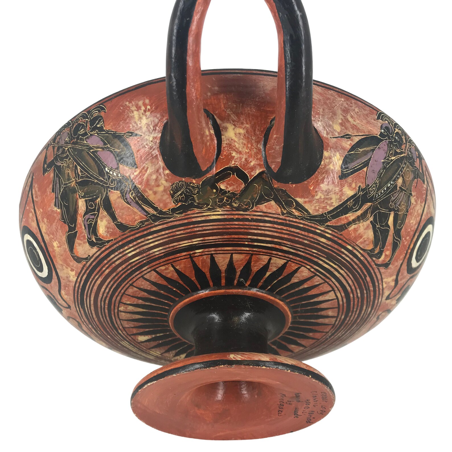 BLACK FIGURE KYLIX With Dionysus Crossing the Sea by Exekias, Ancient ...