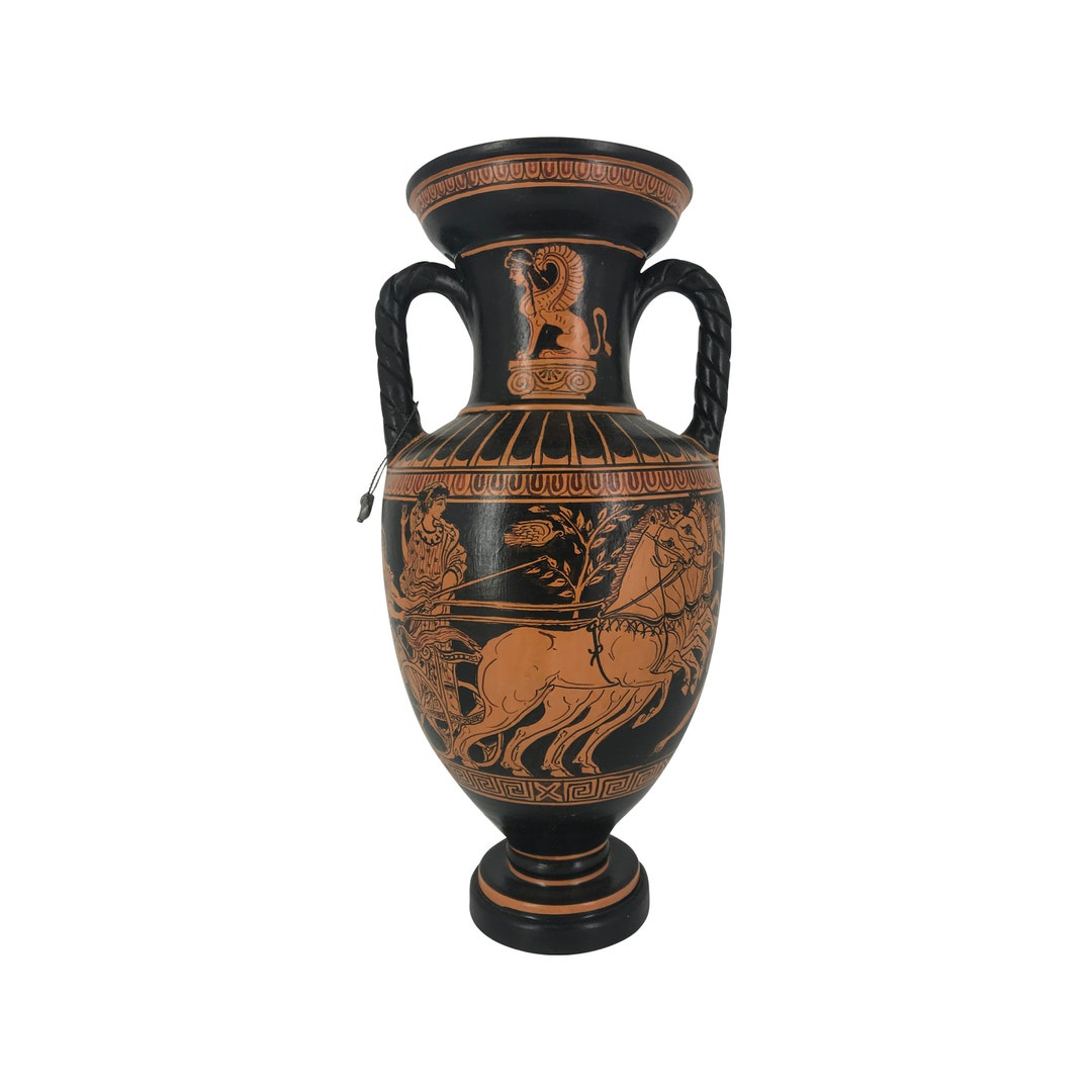 Red Figure Pottery Ancient Greek Museum Replica Terracotta Ceramic Art ...
