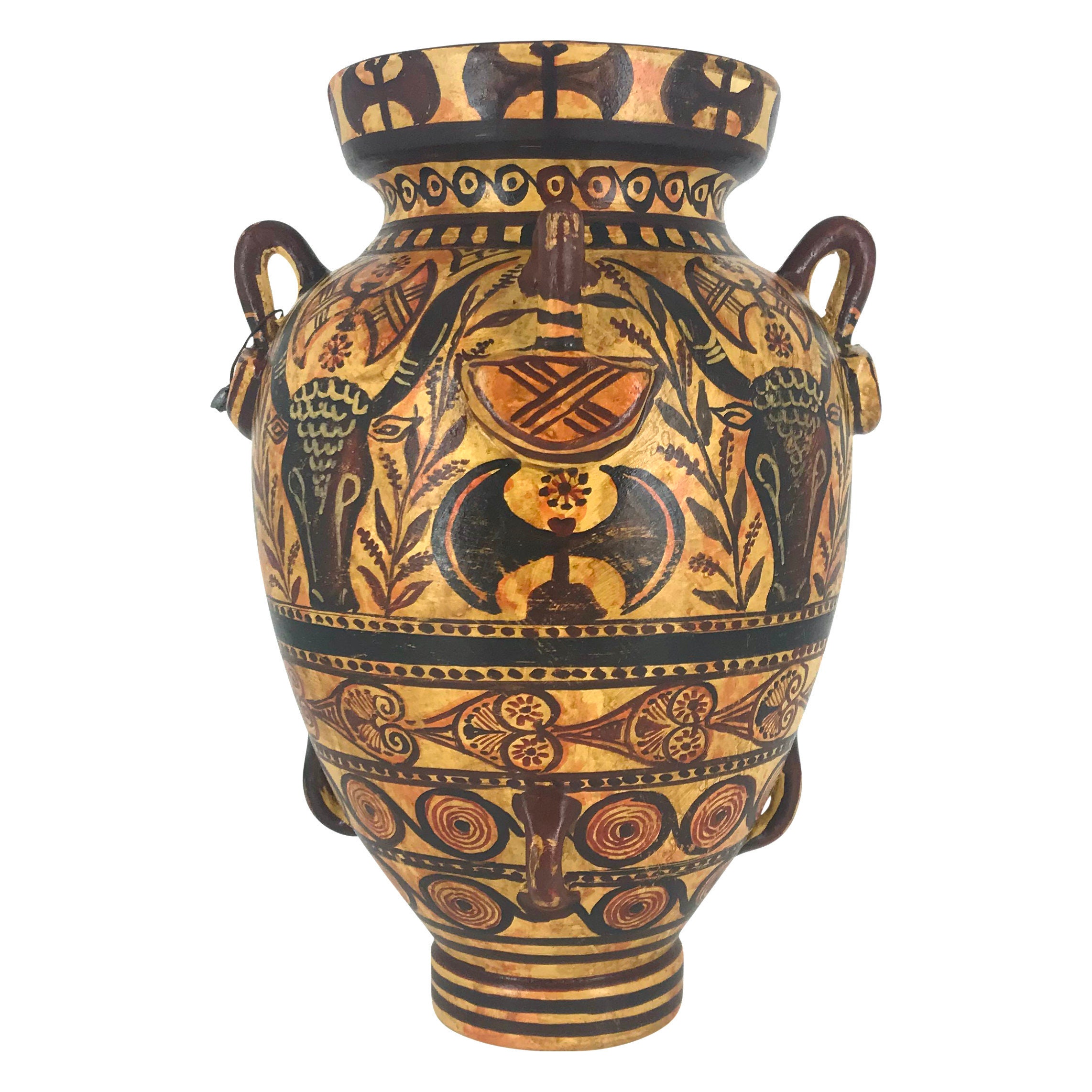 Minoan Terracotta Pithos With Bull Heads and Double-axes - Etsy