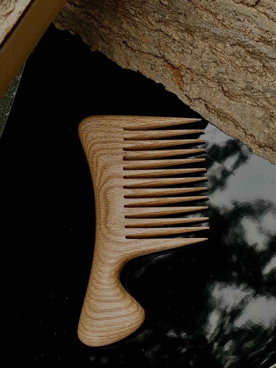 Large Oak Wood Comb for Curly Hairs Everyday Use Comb Women Comb - Etsy