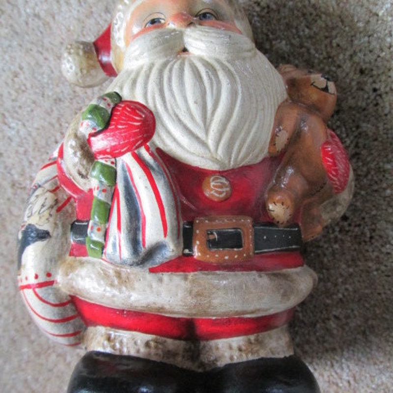 Chalkware Santa - Etsy