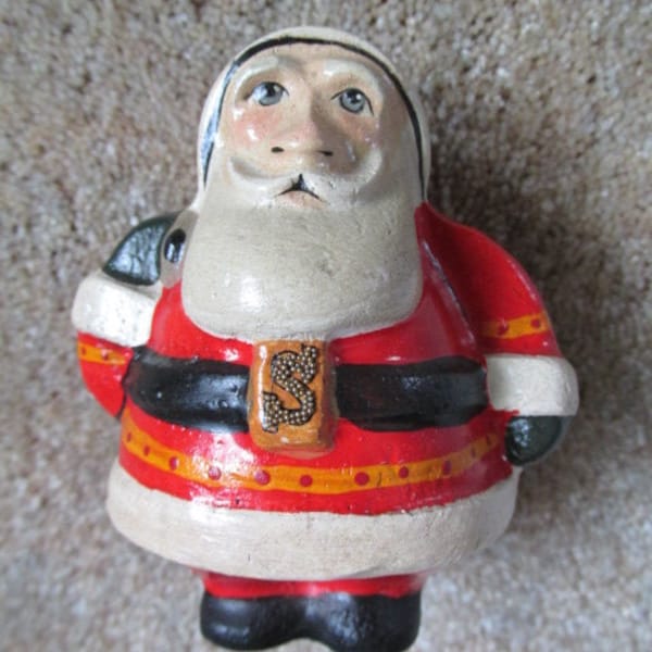 Chalkware Santa - Etsy