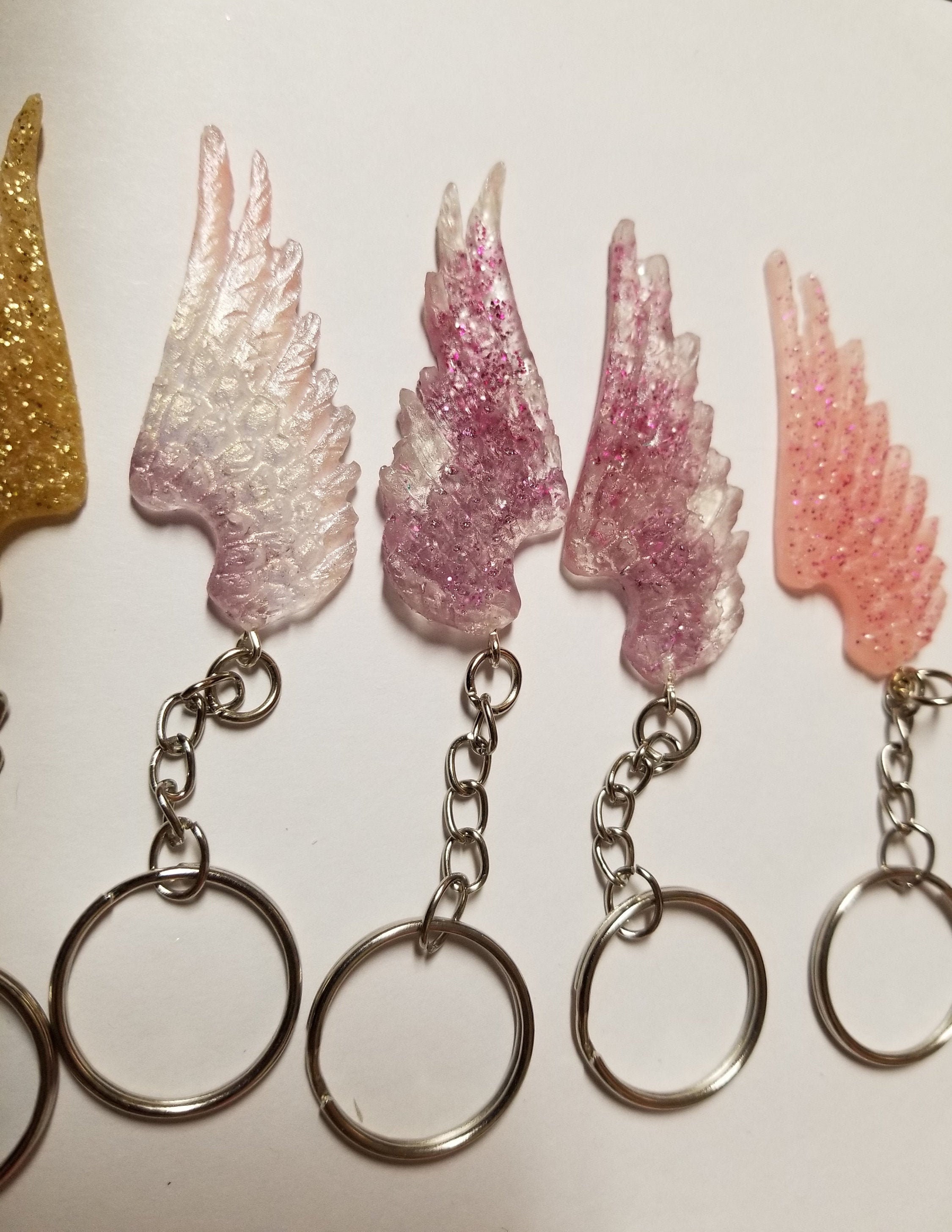 Wings key chain customization available for colors | Etsy