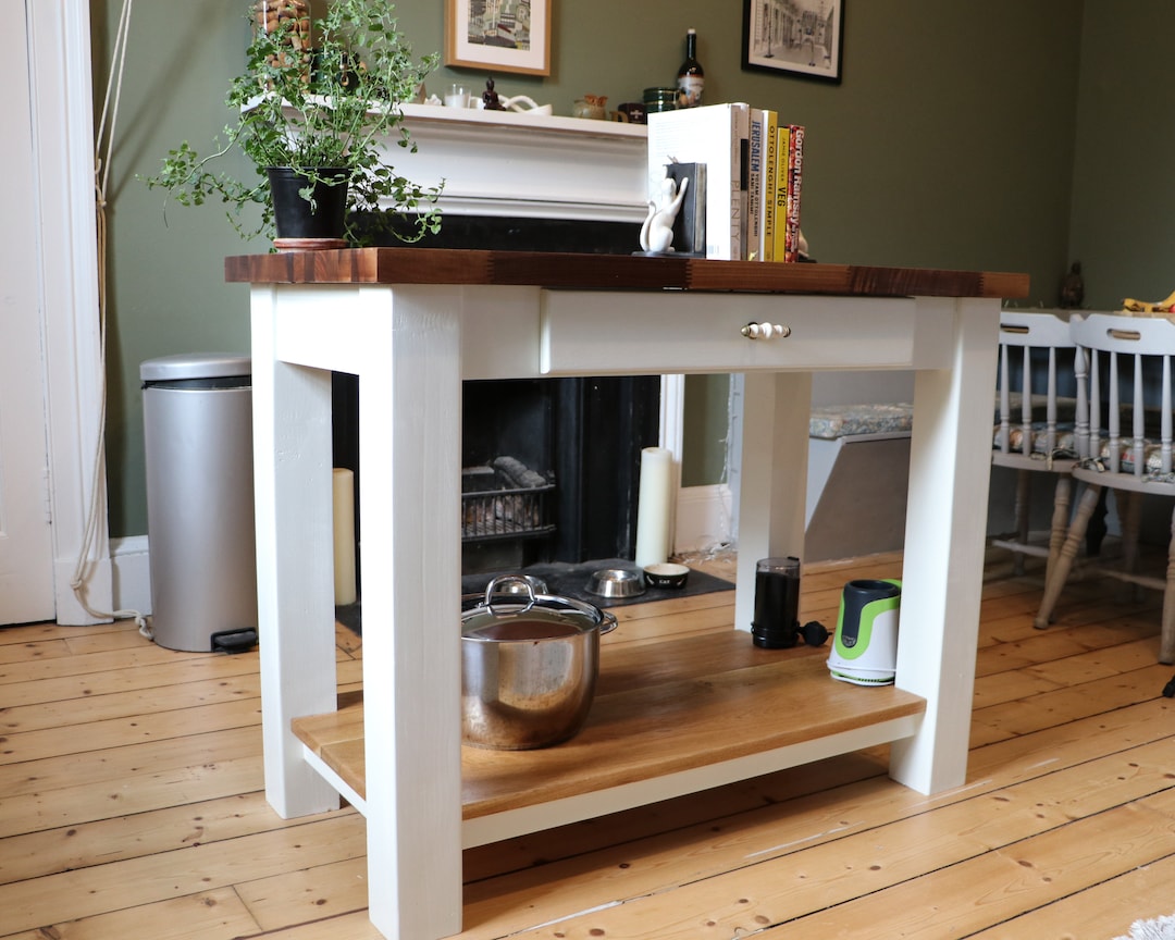 Kitchen Island - Butcher Block - Made to Order - Solid Walnut Top ...