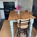 Breakfast Bar - Kitchen Island - Farmhouse Style Turned Leg Butcher ...