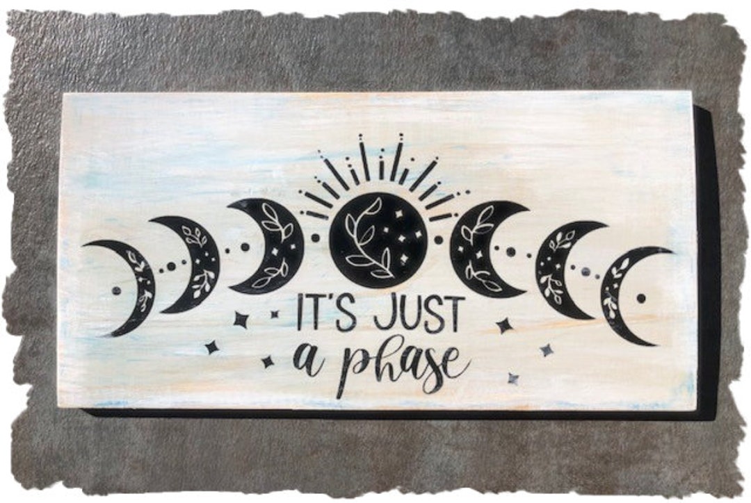 Celestial Moon Phases Wall Decor With Inspiring Message "it's Just a ...