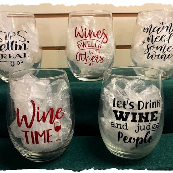 Funny Wine Glasses - Etsy