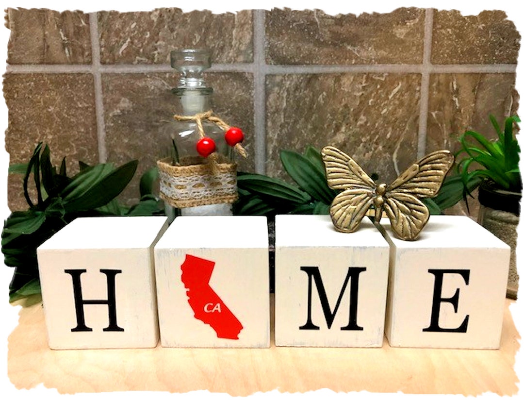 Personalized State Love Letter Block Set - Etsy
