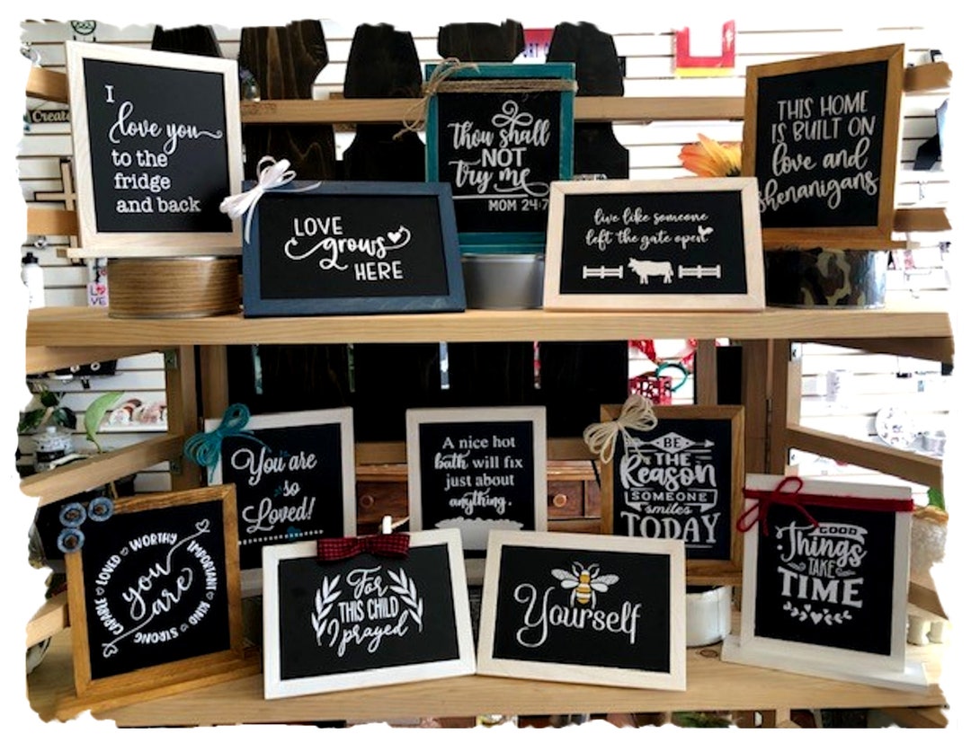 Inspirational & Humorous Mini Wood Signs - Farmhouse Decor - Etsy