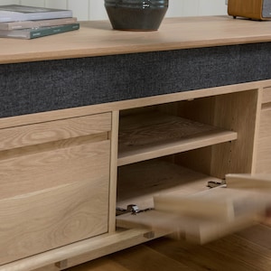 TV Unit - White Oak || Japandi Media Center, Hi-fi Stand, Console ...