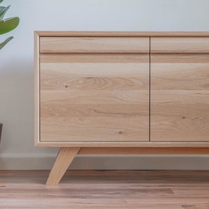 Sideboard TV Unit Media, Hi-fi Stand, End Table Handmade 100% Solid Oak ...