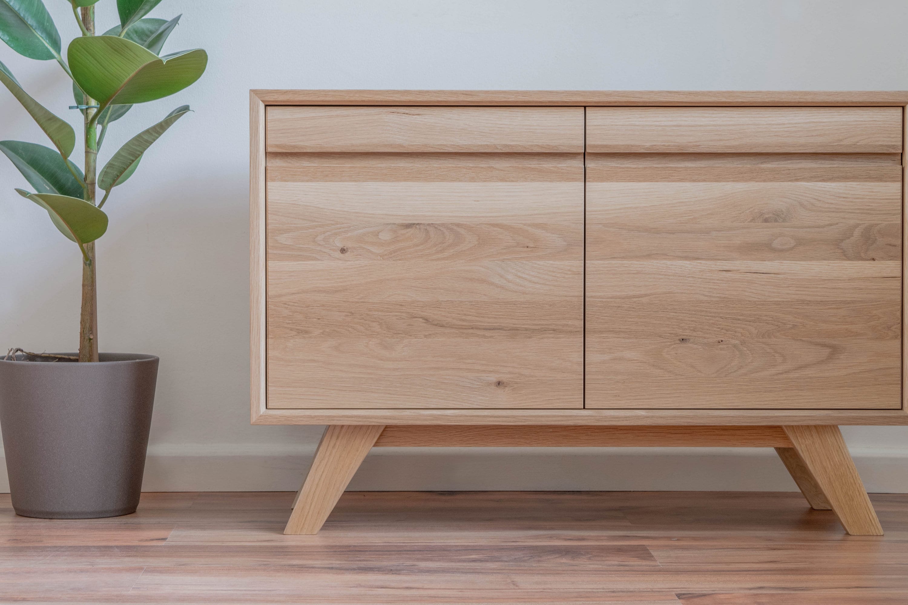 Sideboard TV Unit Media, Hi-fi Stand, End Table Handmade 100% Solid Oak ...