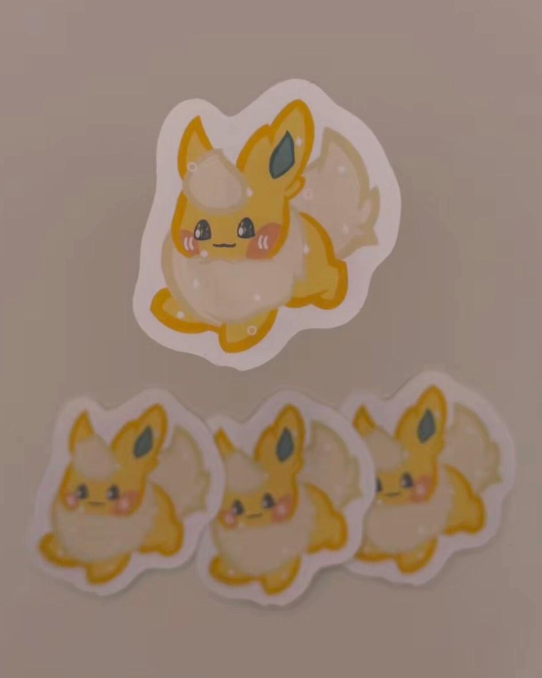 Pokemon-eeveelutions-flareon-kawaii Sticker-water Resistant-die Cut ...