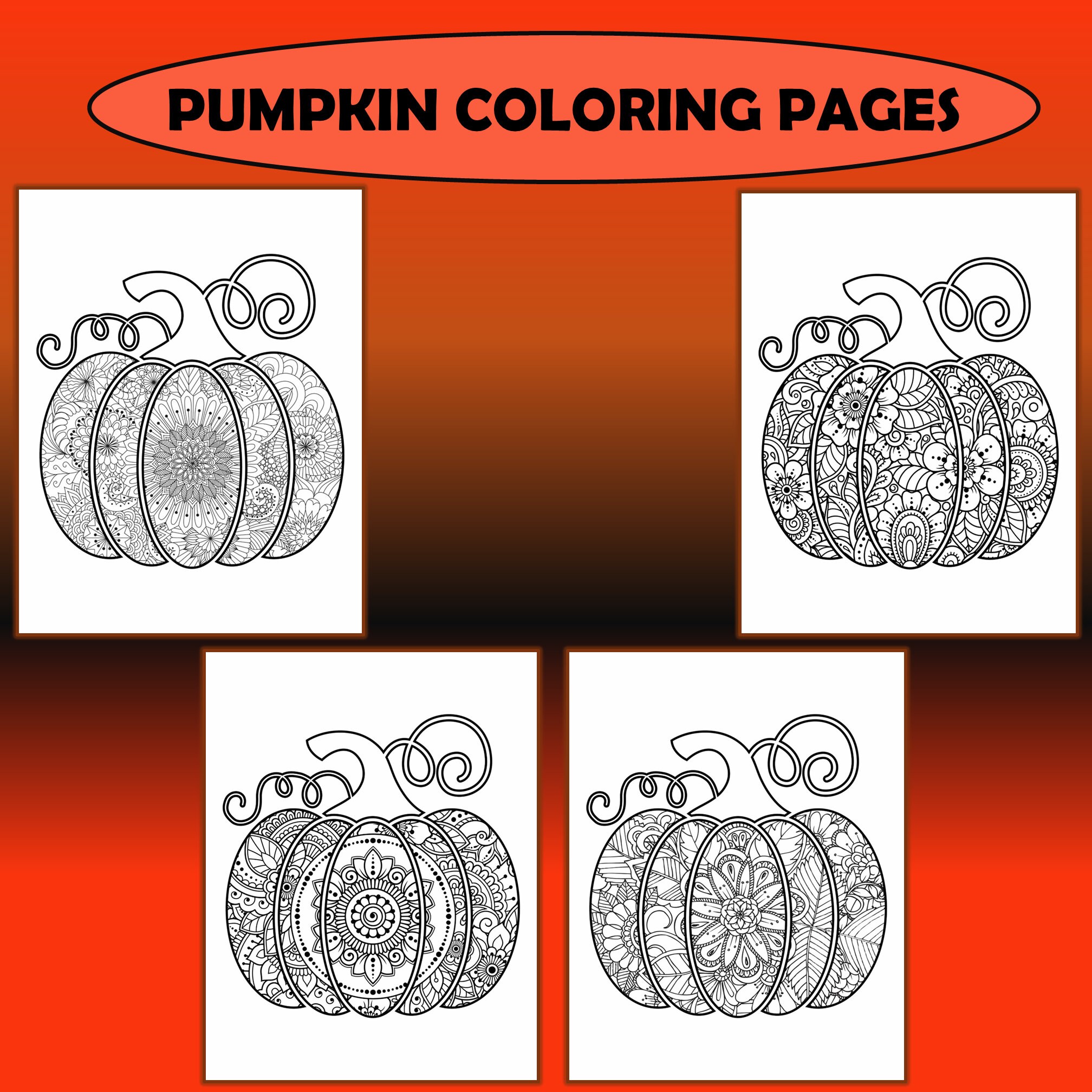 Pumpkin Coloring Pages | Line Art Collection | Printable | 8.5 X 11 ...