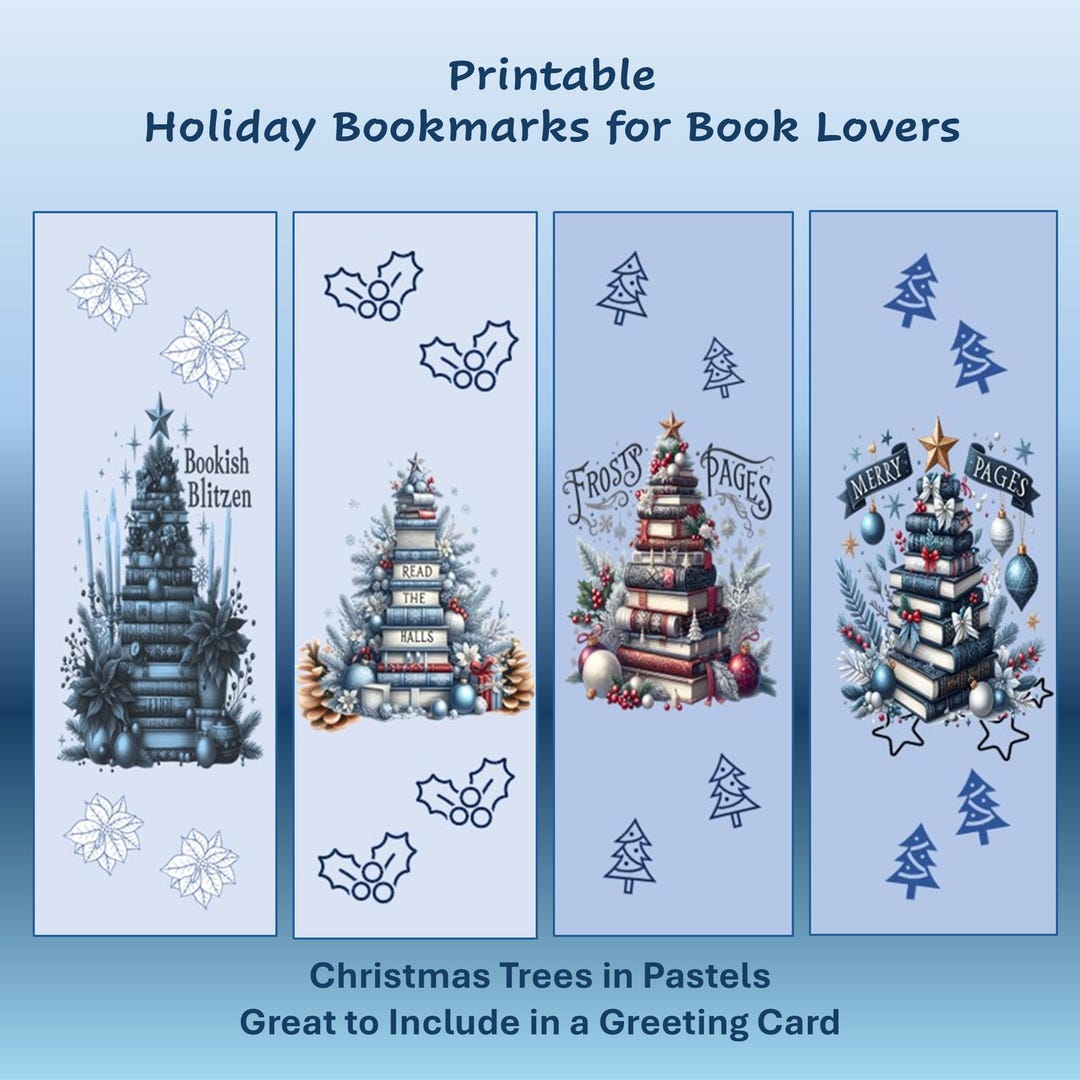 Holiday Bookmarks: Printable Bookmarks for Book Lovers and Readers ...