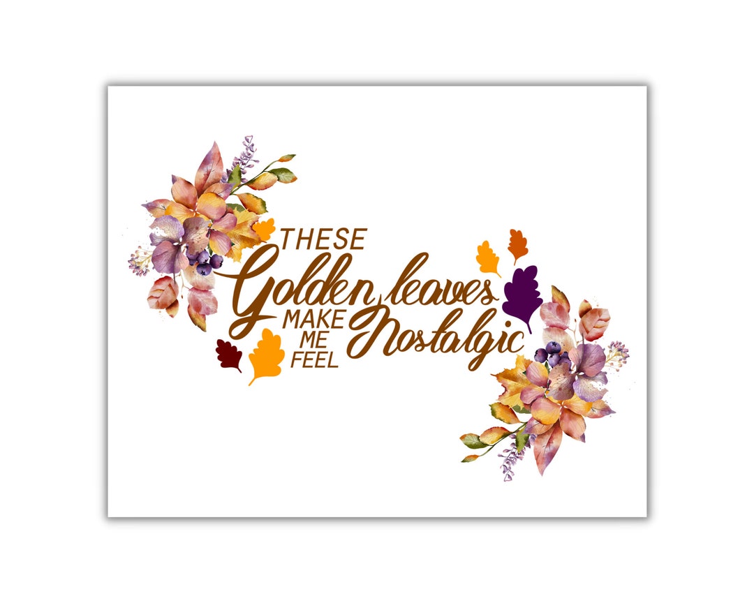 These Golden Leaves| Printable Wall Art| Landscape| 3 Sizes| Fall Decor ...