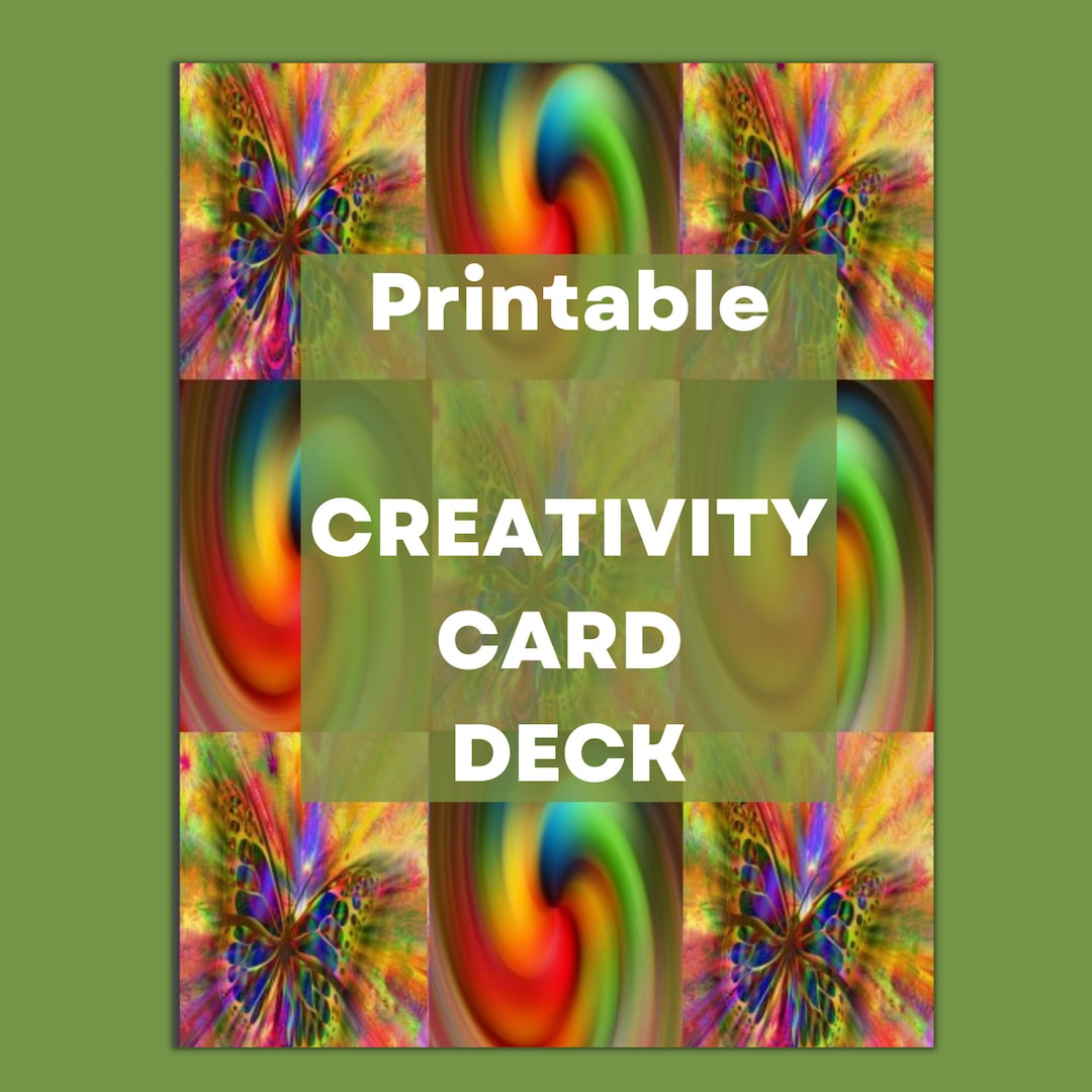 Creativity Card Deck | Printable | 36 Cards| 2-1/4 X 3-1/4" When Cut ...