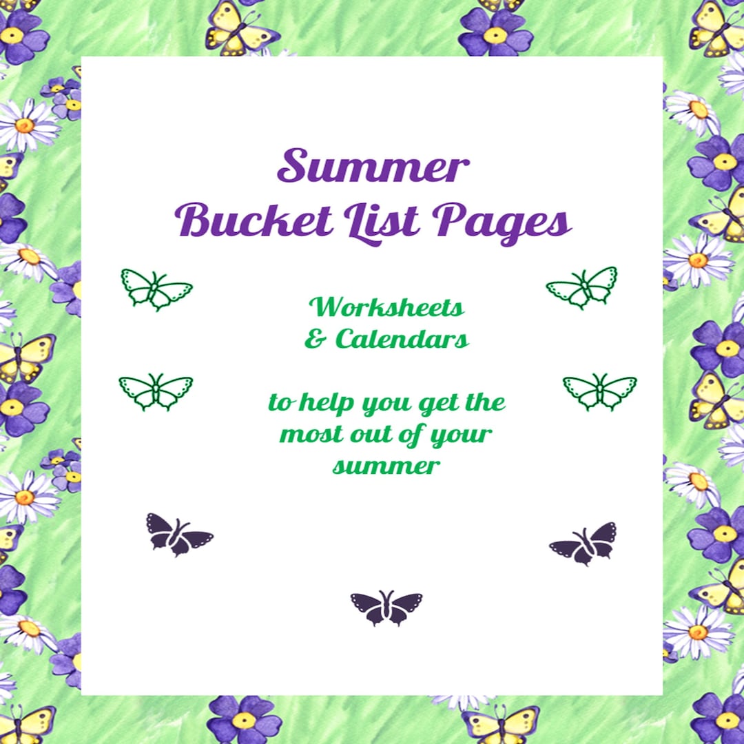 Summer Bucket List Printable: Family Activity Planner (PDF) - Etsy