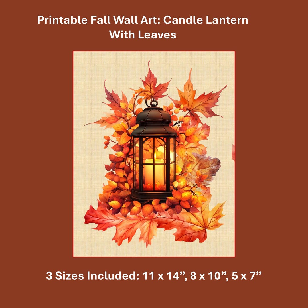 Autumn Wall Art Printable: Fall Decor| Print at Home | 3 Sizes - Etsy