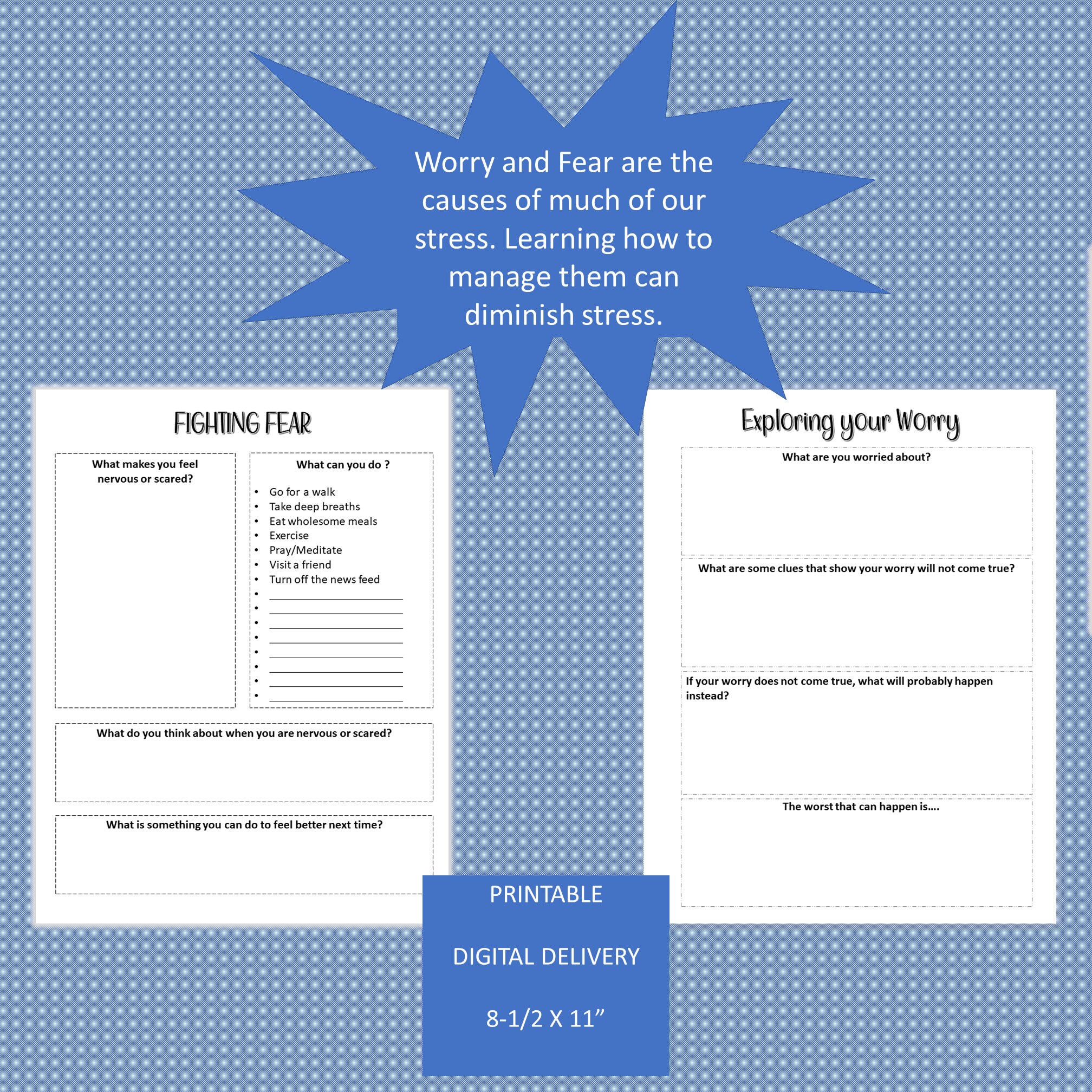 Emotional Wellness Worksheet Pack: Minimalist Reflection (digital ...
