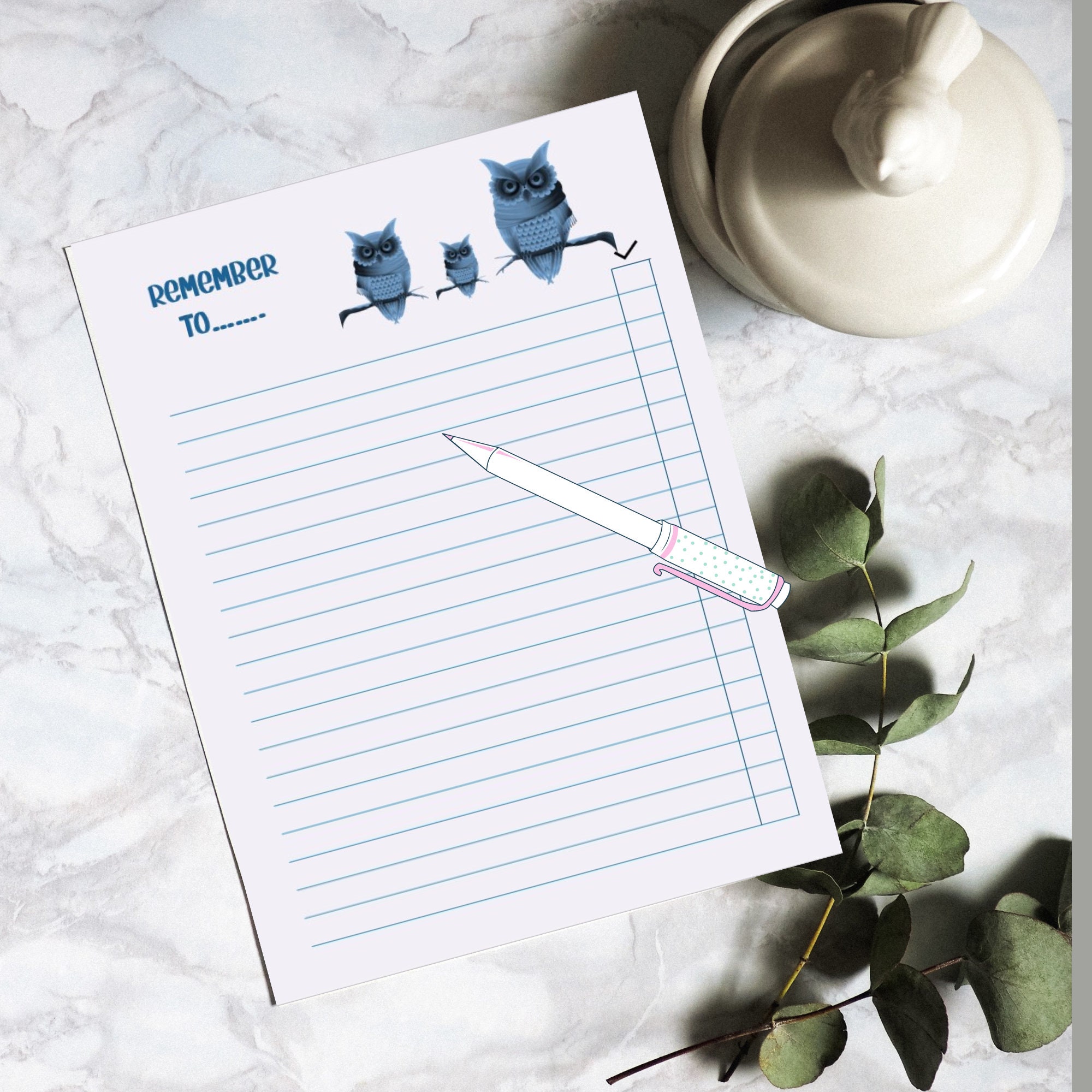 Owls to Do Sheets | 4 Colors | Printable | 8.5x11" |print at Home ...