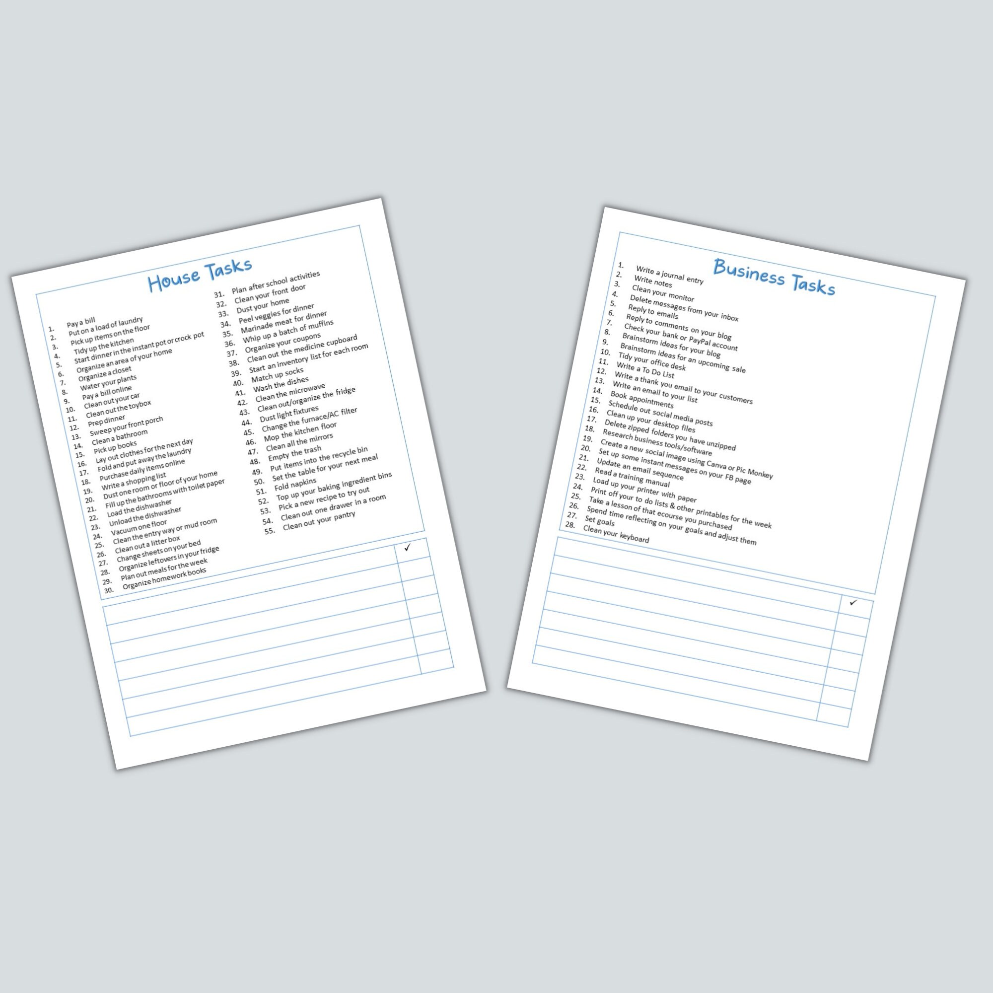 10 Minute Task Worksheets | Printables | 8.5x11" | Print at Home | Time ...