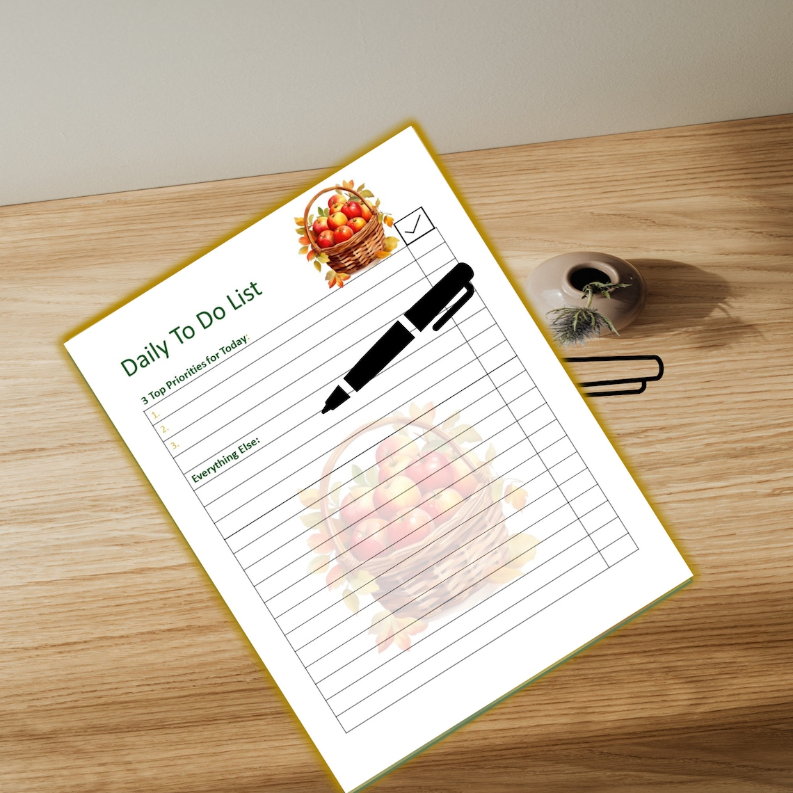 Daily to Do Lists-apple Theme | Set of 3 | Printable | 8.5x11 ...
