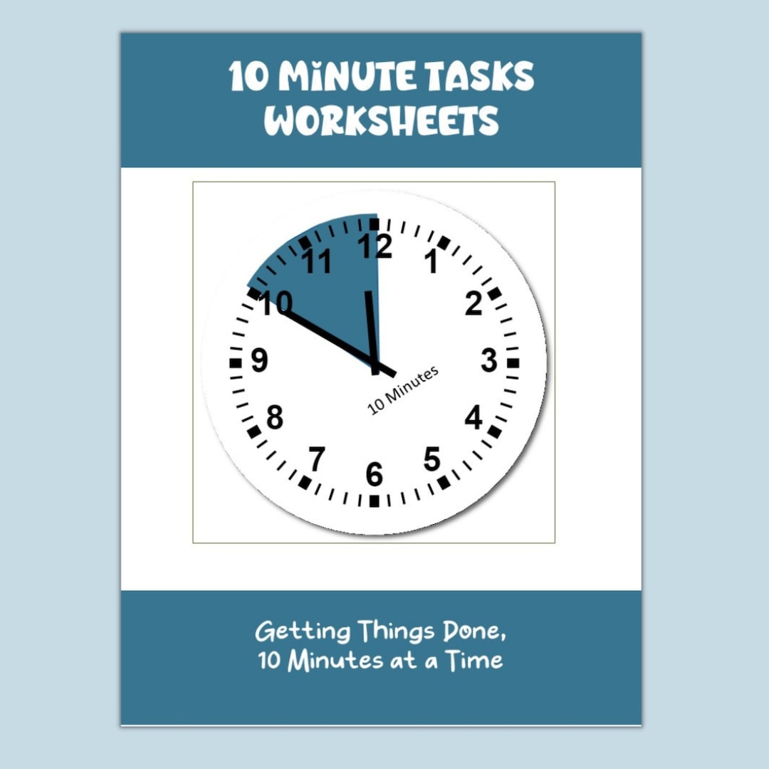 10 Minute Task Worksheets | Printables | 8.5x11" | Print at Home | Time ...