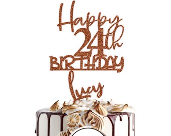 24th Birthday Cake Topper | Etsy