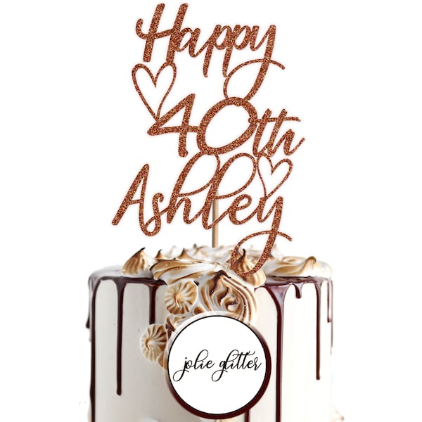 Happy Birthday Ashley Cake Topper Etsy