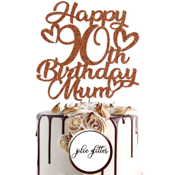 Ninety Cake Topper - Etsy