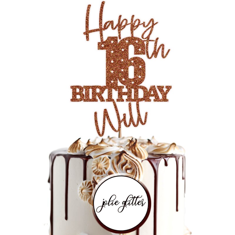 16th Birthday Cake Topper - Etsy