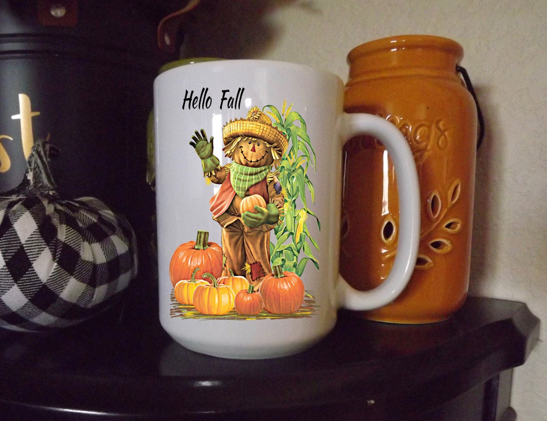 Hello Fall Coffee Mug, Fall Mug, Personalized Coffee Mug, Coffee Mug ...