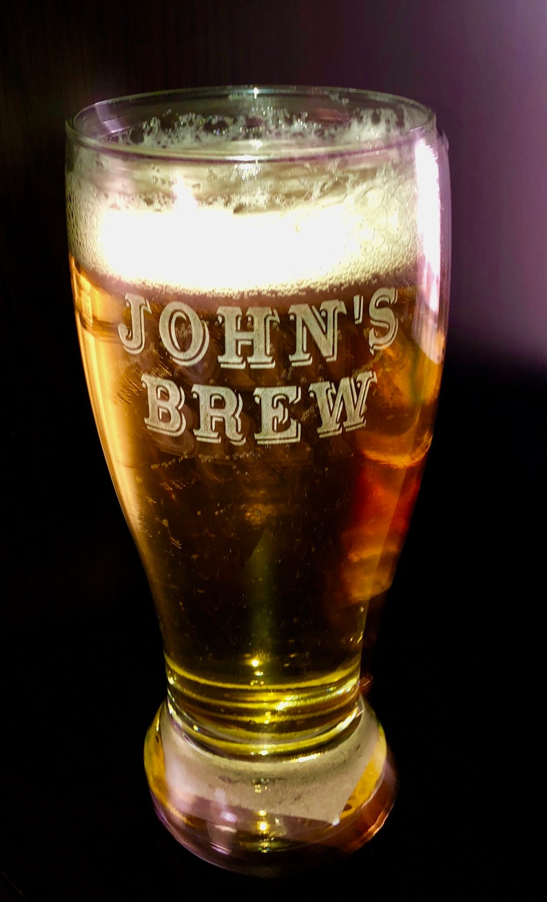 Etched Beer Mug Pilsner Glasses Personalized Glasses | Etsy