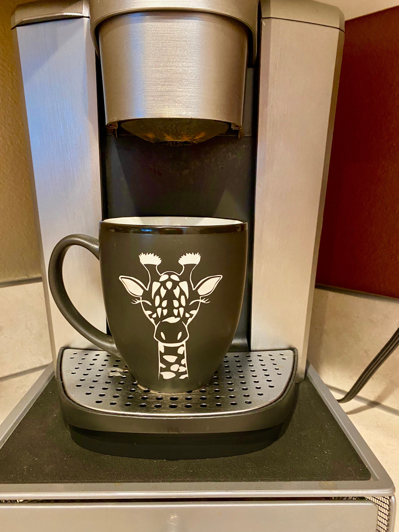 Giraffe Coffee Mug, Etched Giraffe Mug, Sandblasted Giraffe Mug ...