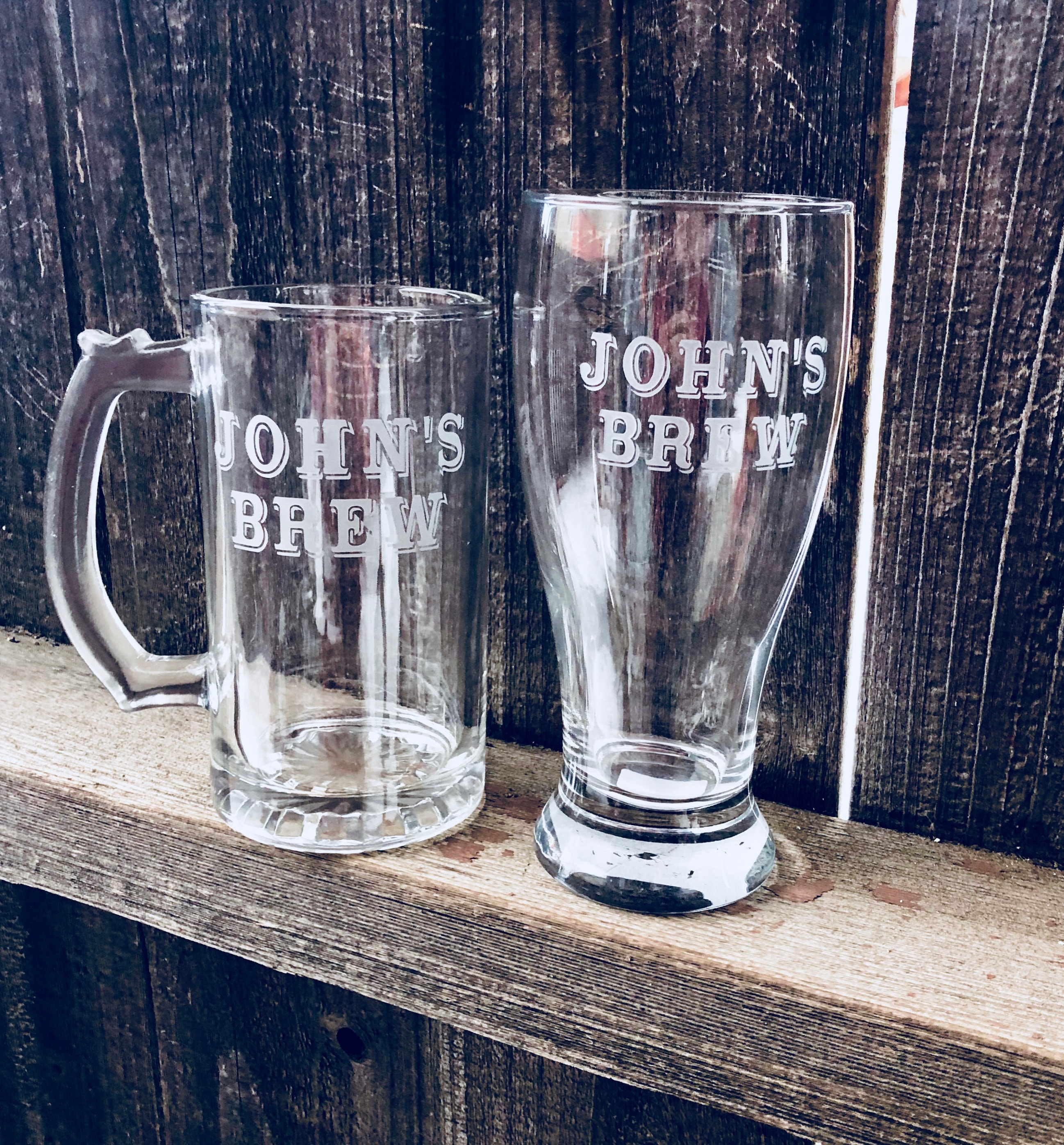 Etched Beer Mug Pilsner Glasses Personalized Glasses | Etsy