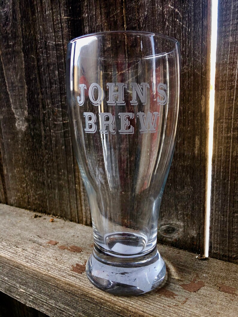 Etched Beer Mug Pilsner Glasses Personalized Glasses | Etsy