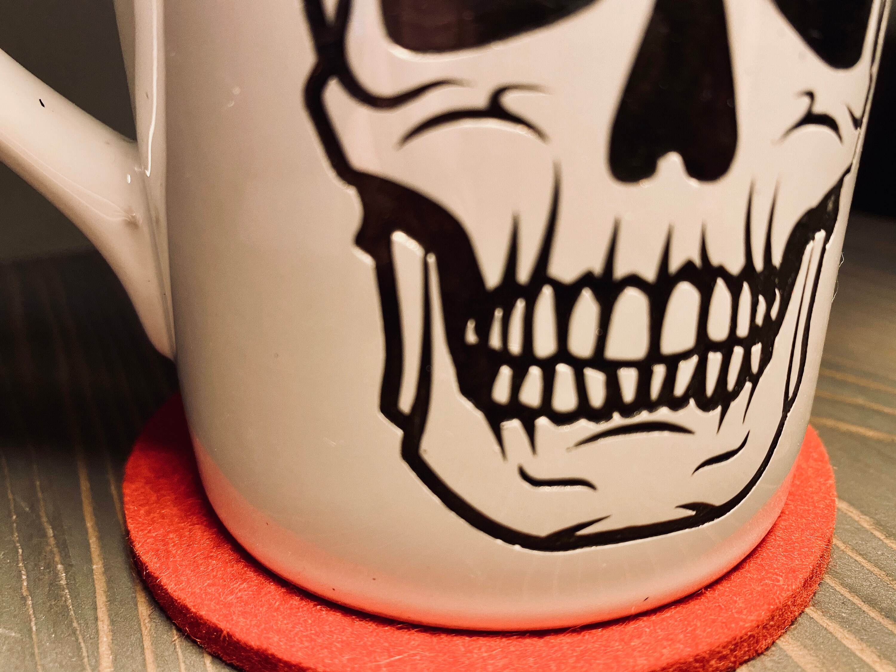 Etched Skull ceramic mug Mug for Skull Lovers Personalized | Etsy