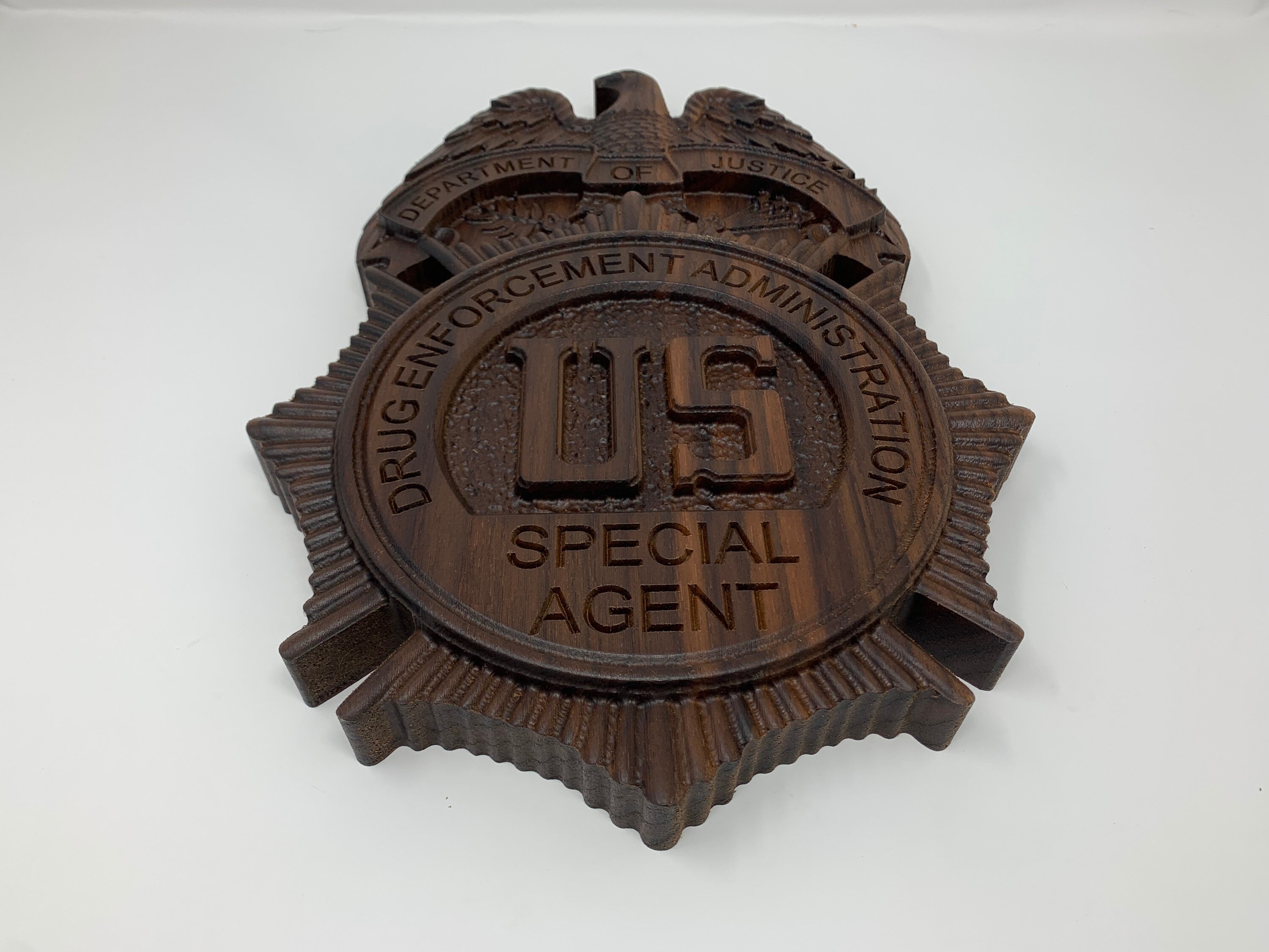 3D Carved DEA Style Badge - Etsy