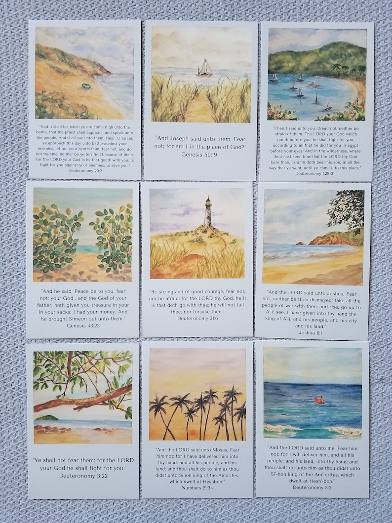 Comfort Cards--25 Watercolor Cards With Scripture - Etsy