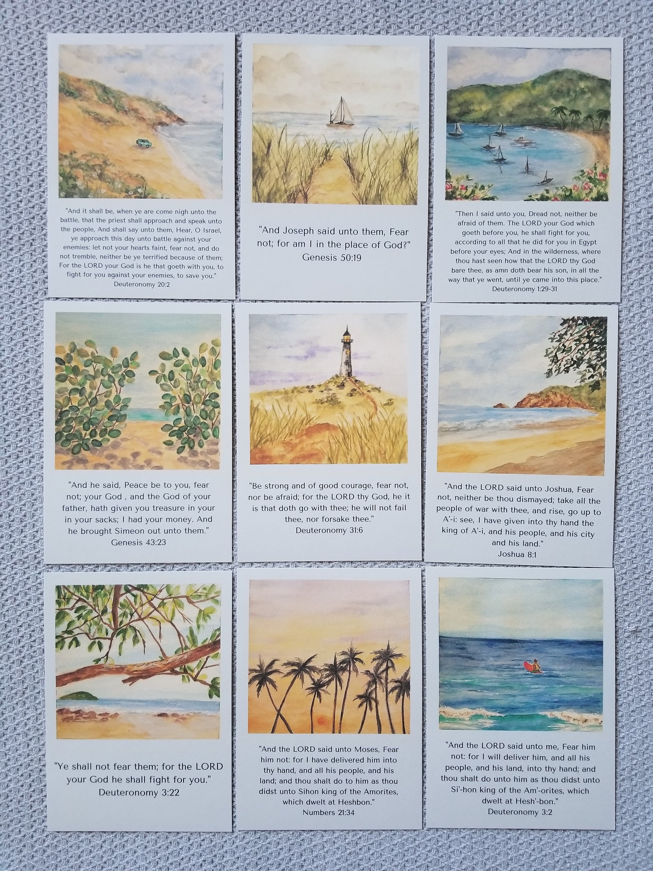 Comfort Cards--25 Watercolor Cards With Scripture - Etsy