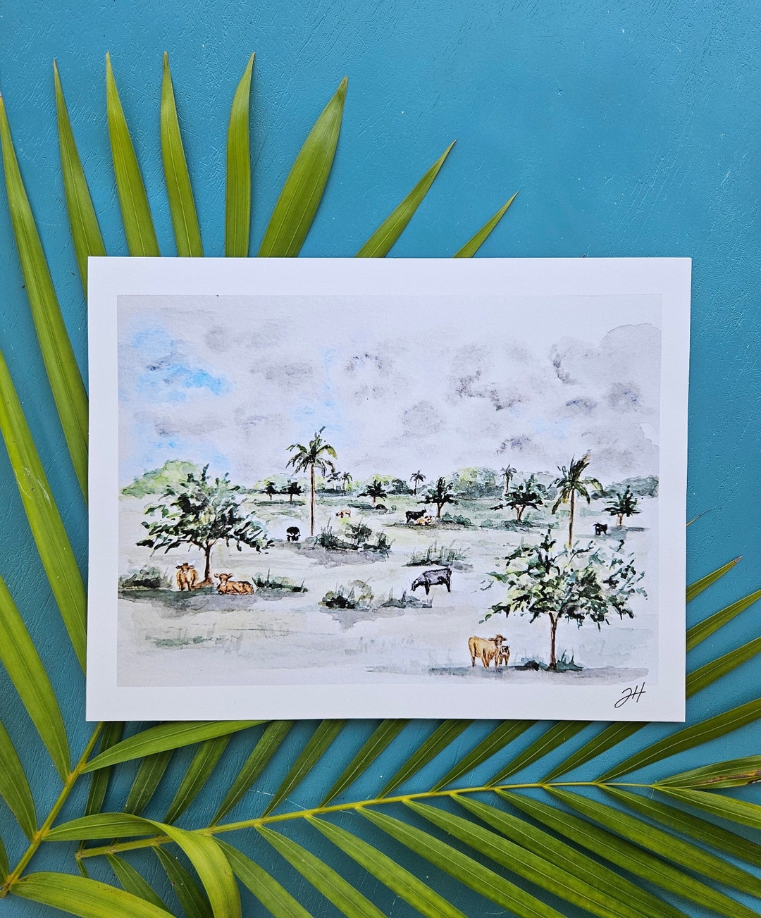 Cattle Pastures Art Print - Etsy