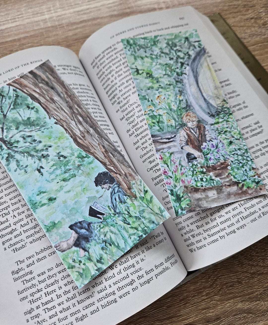 Frodo & Sam-lord of the Rings Watercolor Bookmark Set - Etsy
