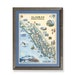 Alaska's Inside Passage Map Poster | Hand-drawn Vintage-style Print - Etsy