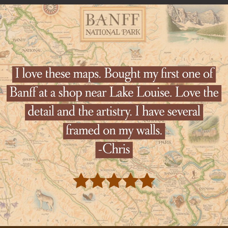 Banff National Park Map Fleece Blanket – Berber & Micro Fleece Throw ...