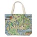 Acadia National Park Map Canvas Tote - Reusable & Eco-friendly Grocery ...