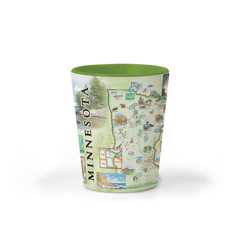 Minnesota State Map Ceramic Shot Glass, Bpa-free - for Office, Home ...