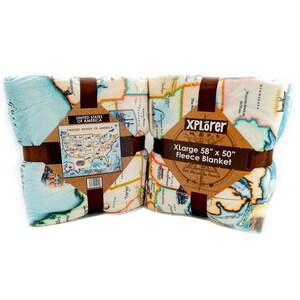 United States of America Map Fleece Blanket - Soft, Cozy, and Warm ...