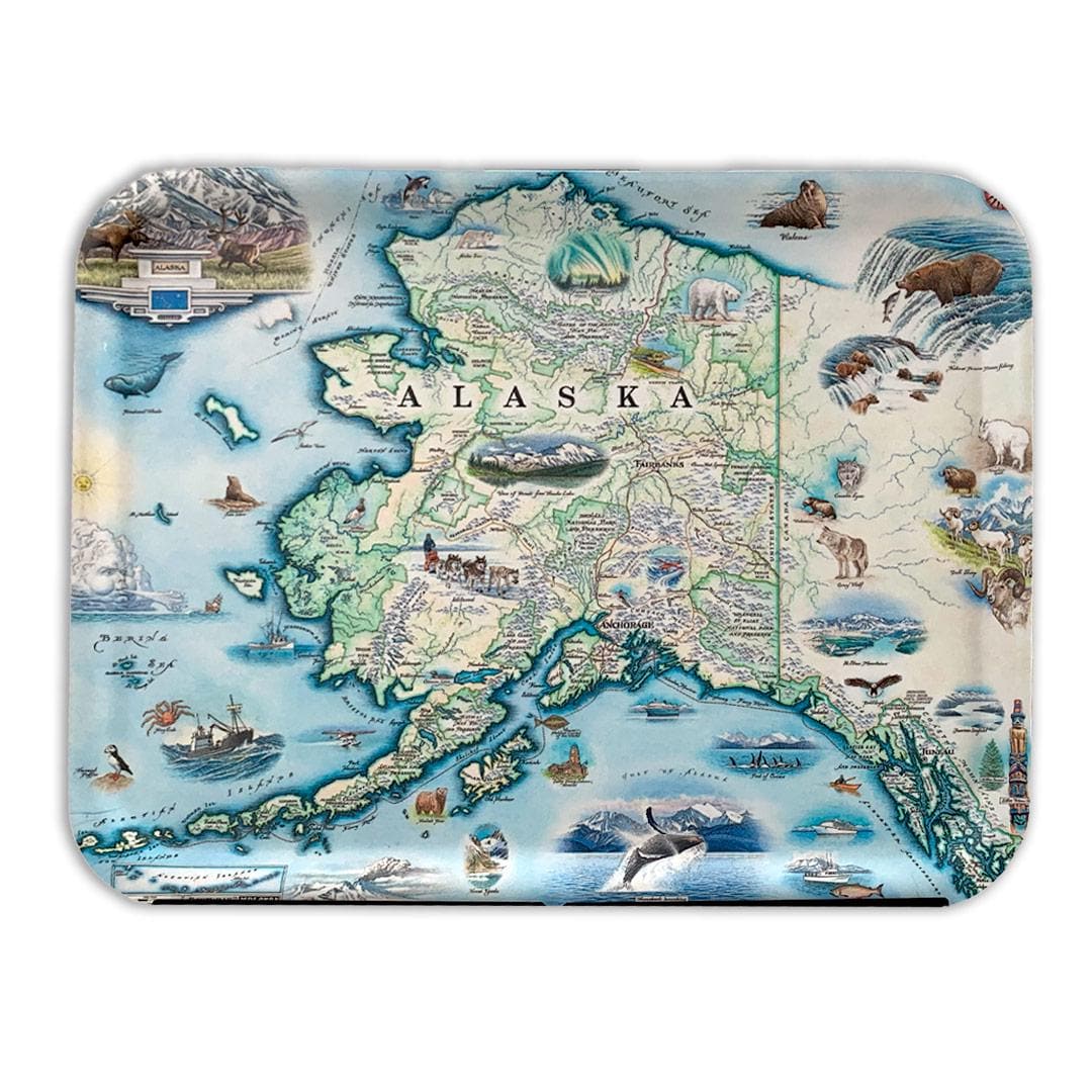 Alaska Map Serving Tray - Etsy